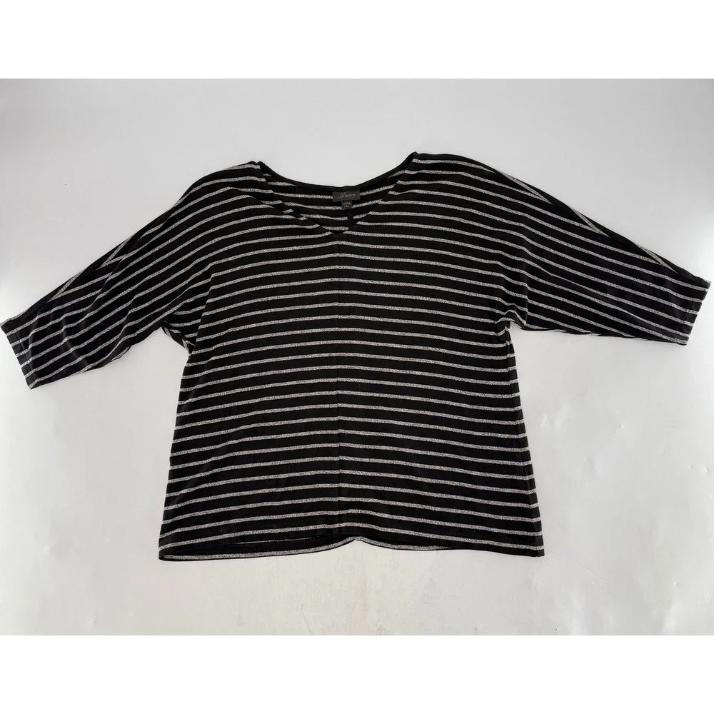 J. Jill | Tops | J Jill Wearver Collection Black Striped Vneck 34 ...